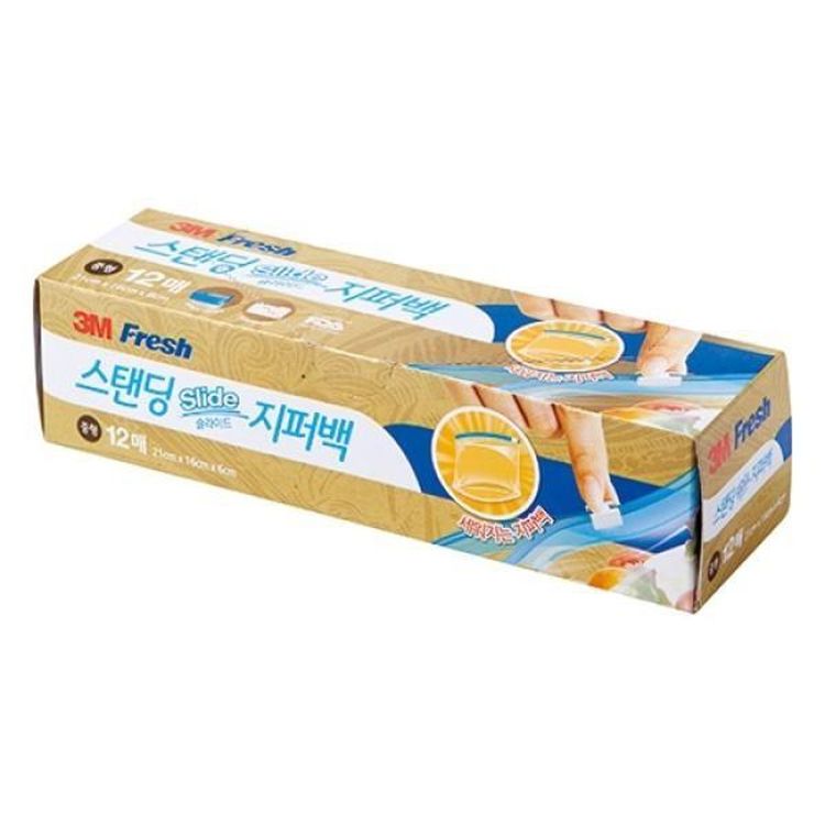 3m후레쉬스탠딩슬라이스지퍼백중형12매 홈플러스 택배배송