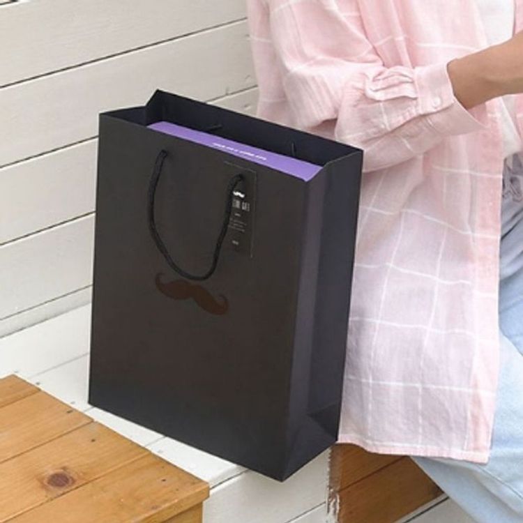 핑크풋 쇼핑백 봉투 선물가방 종이백 블랙 26x34 홈플러스 택배배송