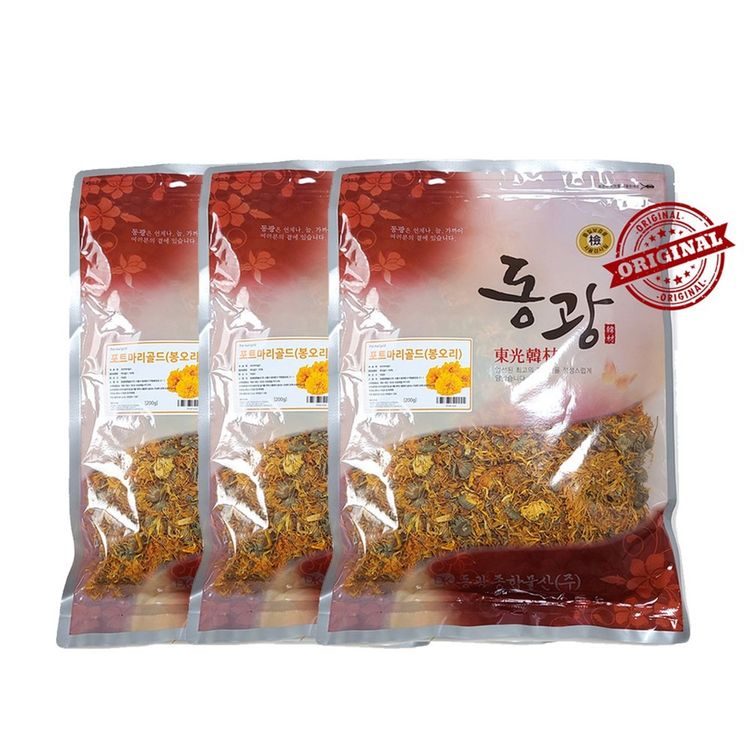 메리골드꽃차 마리골드 메리골드차 국화 금잔화 꽃봉오리 200g 3개 홈플러스 택배배송
