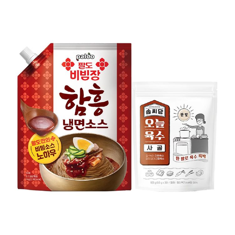 팔도 함흥냉면소스 1kg X 1개솜씨당 오늘육수 사골육수 105g X 1개 홈플러스 택배배송