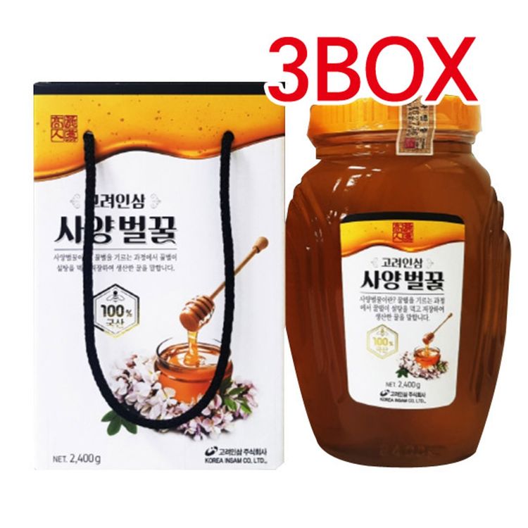 고려인삼 사양벌꿀 2400g 강원산벌꿀선물세트 3box 홈플러스 택배배송