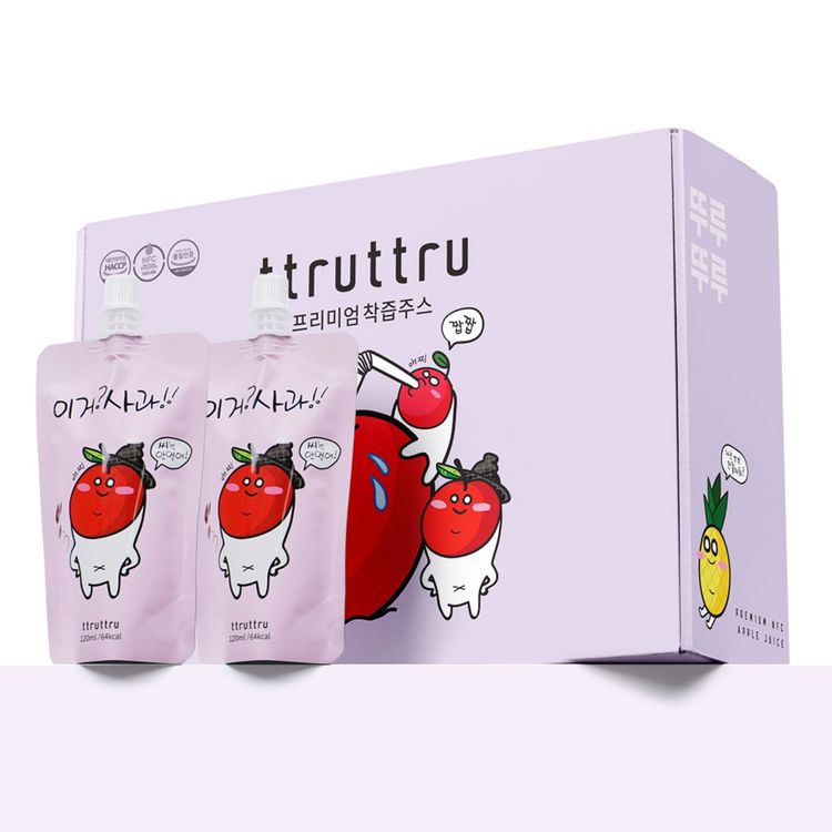 100 사과를 통째로 갈아만든 건강 사과즙 선물세트 120ml30팩 홈플러스 택배배송