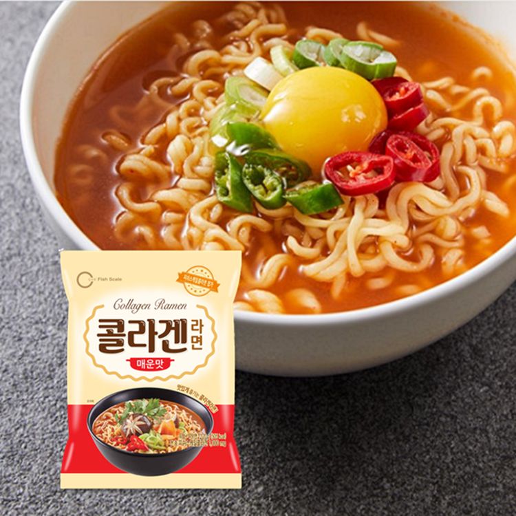 콜라겐라면 매운맛 4입 봉지 붓지않는 저분자 홈플러스 택배배송