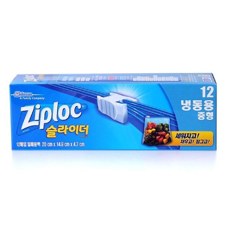 지퍼락 지퍼백 슬라이더 냉동중형12입 홈플러스 택배배송