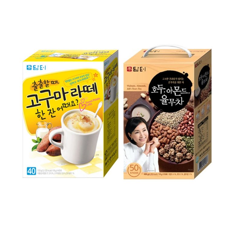 담터 고구마라떼 40t 1개호두아몬드율무차 50t 1개 홈플러스 택배배송