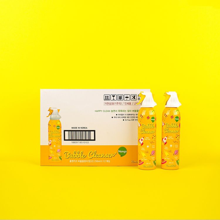 홈앤키즈 유아 버블클렌저 망고 250ml X 12개1박스 홈플러스 택배배송