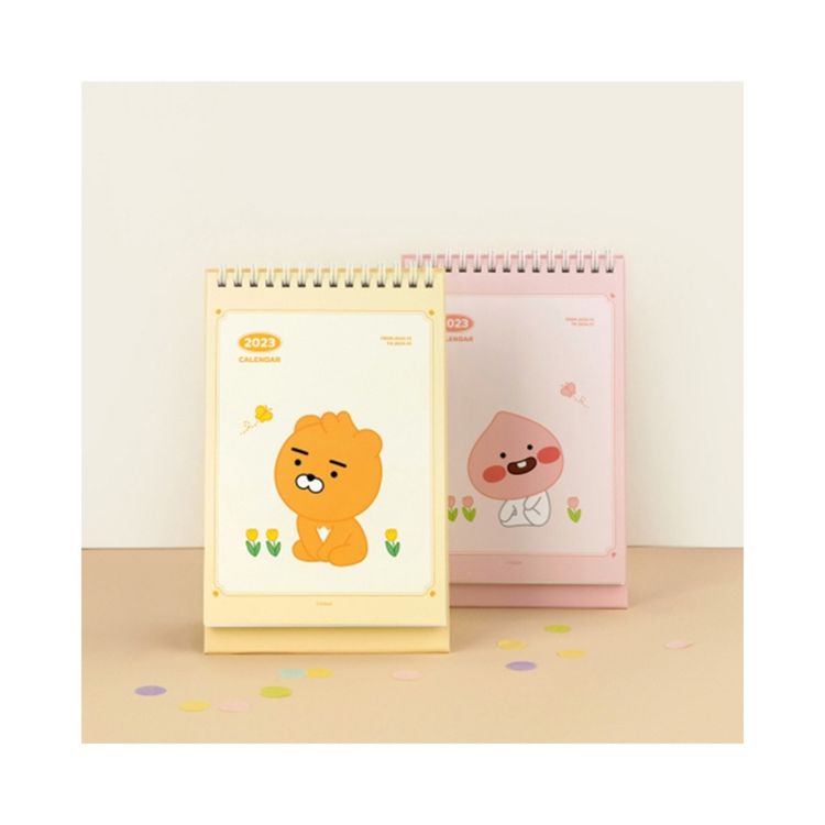 스쿨문구카카오 리틀프렌즈 세로형 스몰 탁상 캘린더 라이언 홈플러스 택배배송