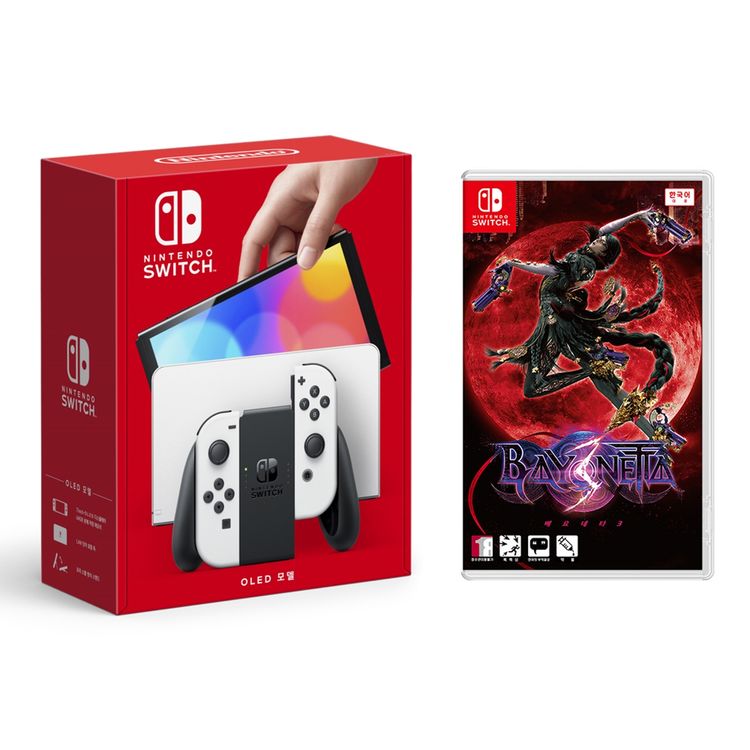 Switch 본체 화이트oled 모델 베요네타3 홈플러스 택배배송