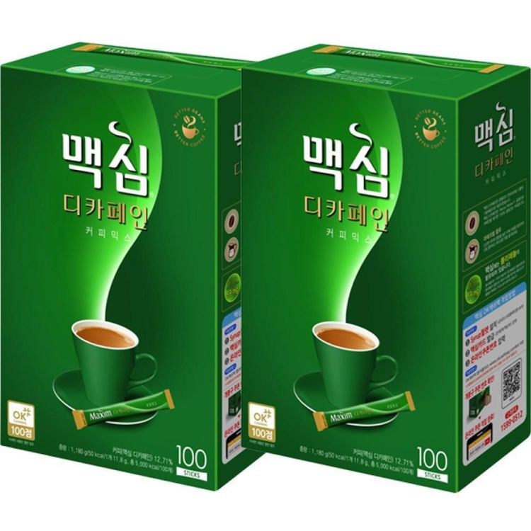 맥심 맥심 디카페인 커피믹스 100tx2개 사무실 커피믹스 홈플러스 판매자택배