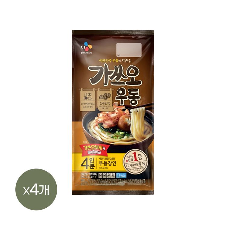CJ 가쓰오 우동 933.2g (4인분) x4개 | 홈플러스 택배배송