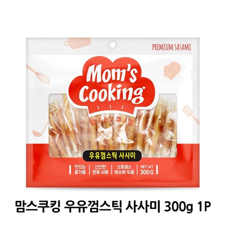 강아지간식 맘스쿠킹 우유껌스틱 300g 1p 애견 간식 홈플러스 택배배송