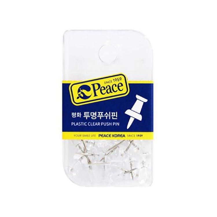 평화 No12 6 투명 푸쉬핀 압핀 게시판 디자인 핀 홈플러스 택배배송
