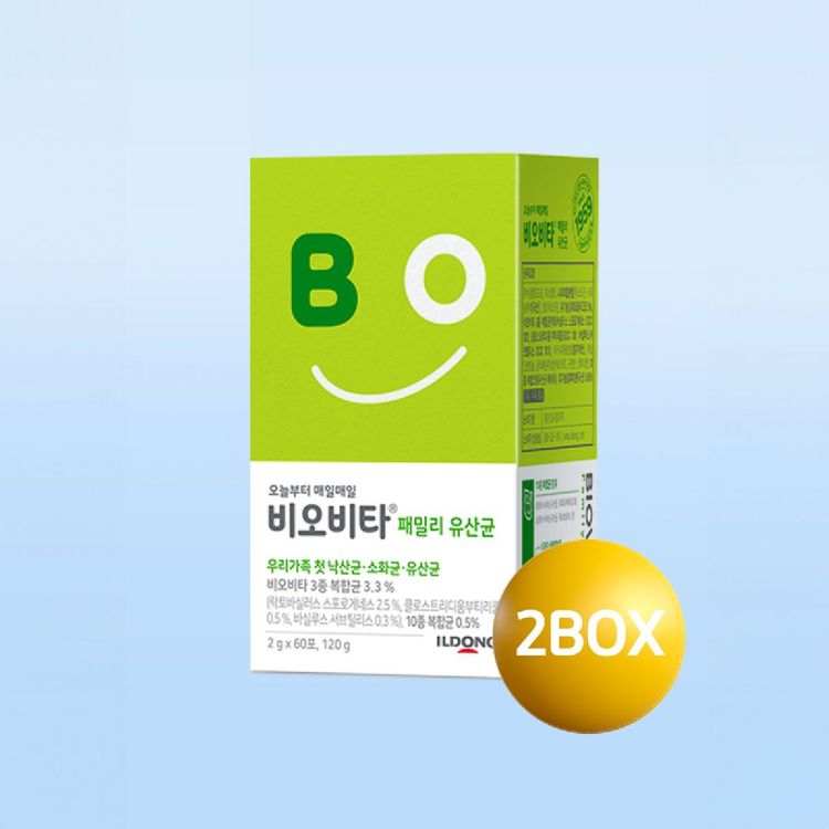 온가족 유산균 비오비타 패밀리 2g X 60포 달콤상콤 사과맛 홈플러스 택배배송