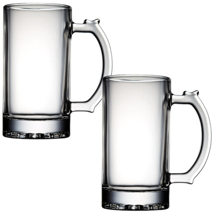 맥주컵 450ml 2p세트 하이볼잔 에이드잔 투명유리컵 손잡이 글라스 홈플러스 택배배송