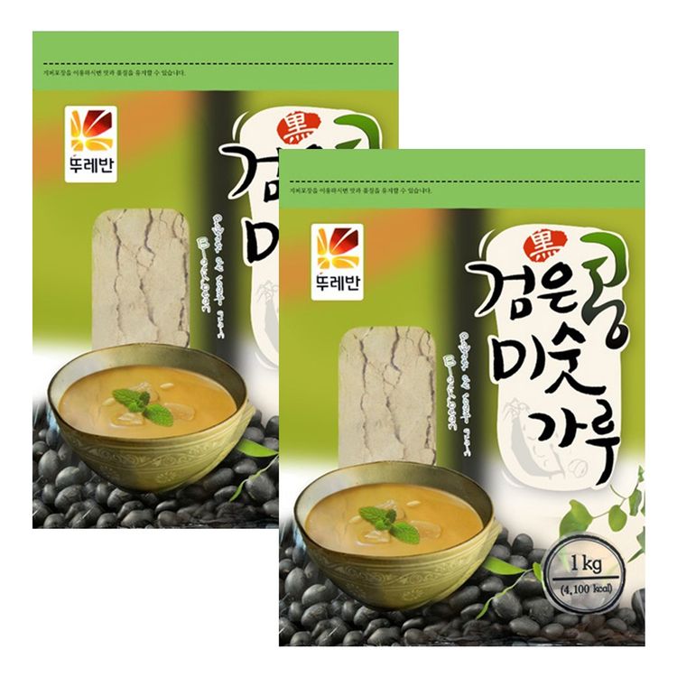 뚜레반 검은콩 미숫가루 1kg X 2개 홈플러스 택배배송