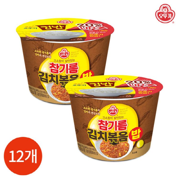 컵밥 참기름 김치 볶음밥 259gx12개 홈플러스 택배배송