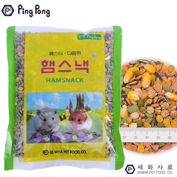 핑퐁 햄스낵 500g 햄스터 다람쥐 전용 사료 홈플러스 택배배송