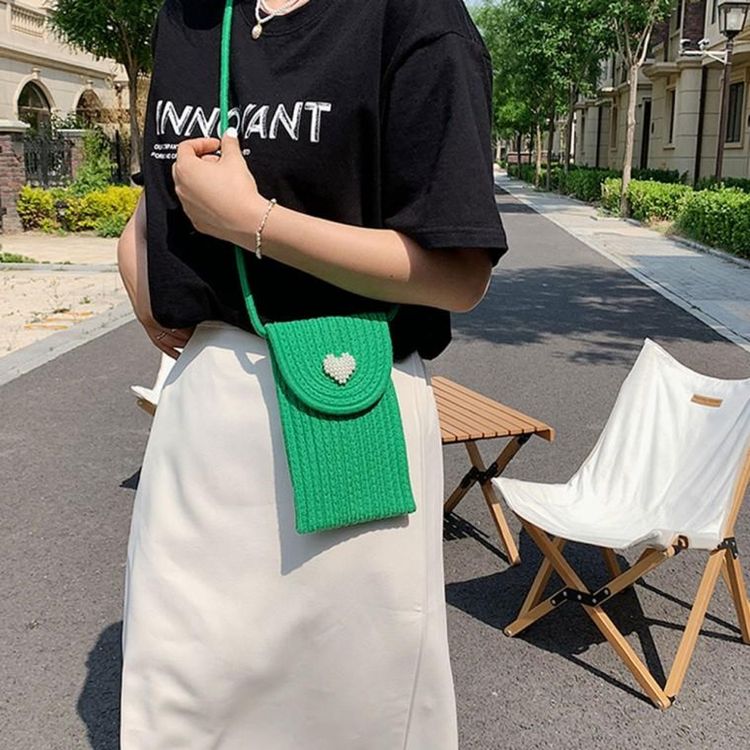 여성 미니 데일리 크로스백 가벼운 핸드폰 가방 그린 홈플러스 택배배송