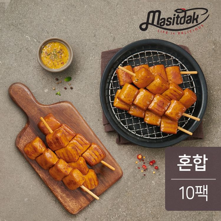 맛있닭 닭가슴살 직화 핫바 혼합 100gx10팩2종5팩씩 홈플러스 택배배송