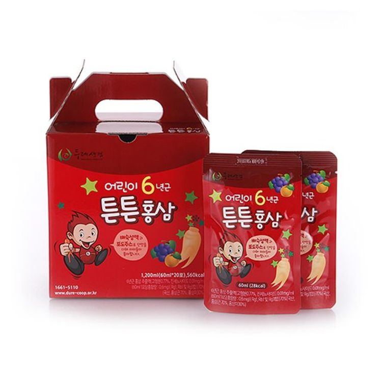 두레생협선물세트 어린이튼튼홍삼60mlx20팩 홈플러스 택배배송