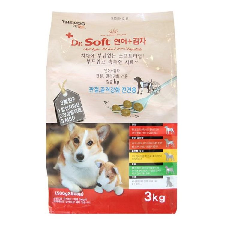주펫앤드림 강아지 관전 골격강화 소프트 사료 연어 감자 3kg 홈플러스 택배배송