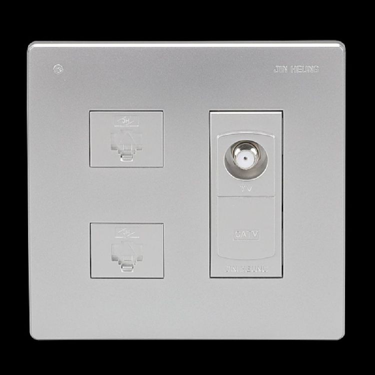 전화통신V 2개용 복합 8P+8P+CATV 1방 실버 | 홈플러스 택배배송