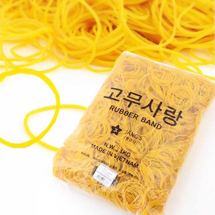 노랑고무줄 고무밴드 1kg 업소용 고무줄 40mm 70mm 홈플러스 택배배송