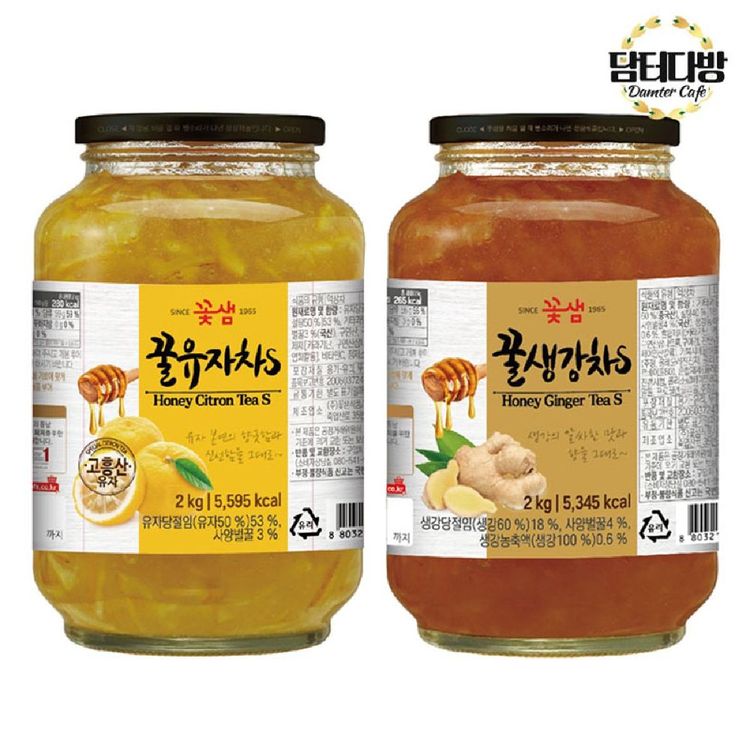 원플러스원 꽃샘 꿀유자차s 2kg 꿀생강차s 2kg 꽃샘꿀유자차 꿀유자 꿀유자차 대 홈플러스 택배배송