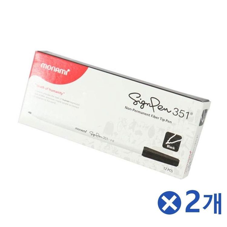 모나미 실용적인 N626391e8b3 수성싸인펜 검정색 12px2개 드로잉펜 홈플러스 택배배송