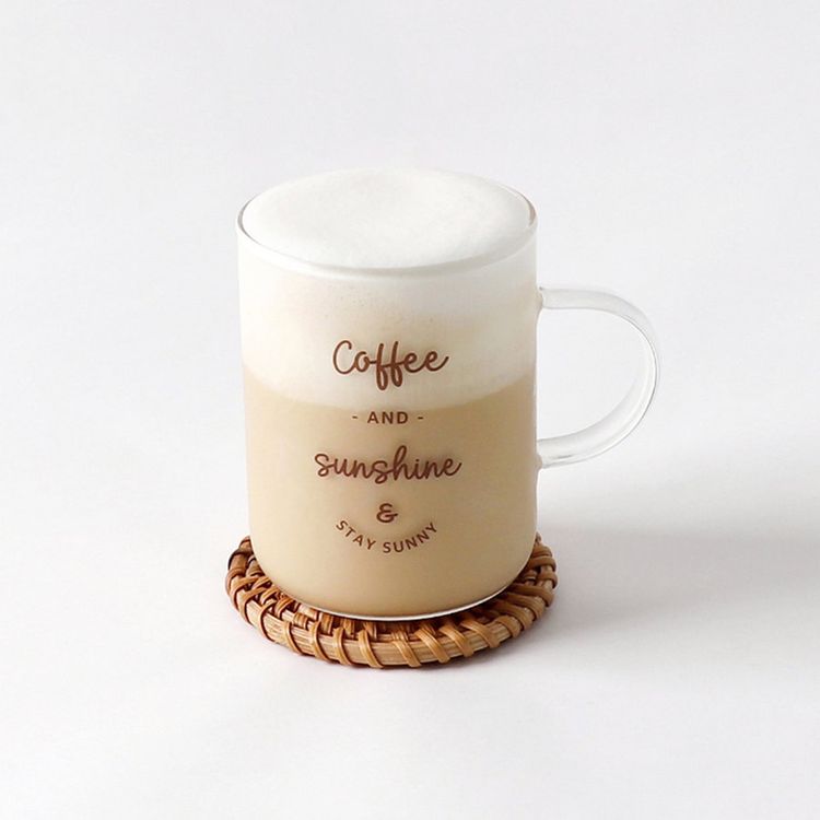 레터링 내열글라스 머그 브라운 300ml 홈플러스