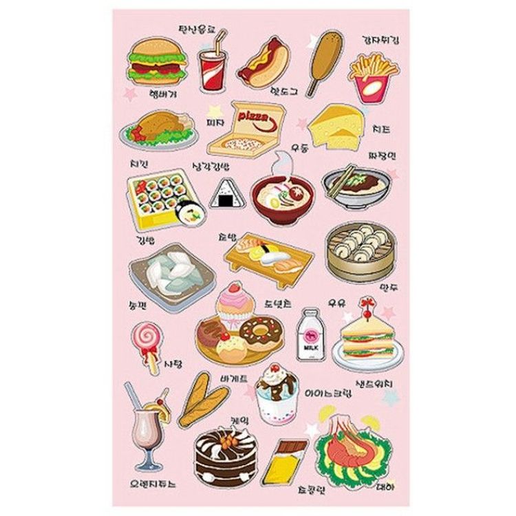 세모네모 실용적인 N704116a840 음식이야기 4매x20개입 Ss 130 스티커 홈플러스 택배배송