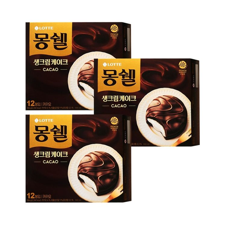 더반 롯데제과 몽쉘 카카오384g X 3곽 홈플러스 택배배송