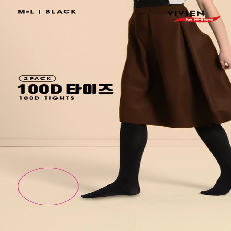 비비안 100d 타이즈 2족 검정 홈플러스
