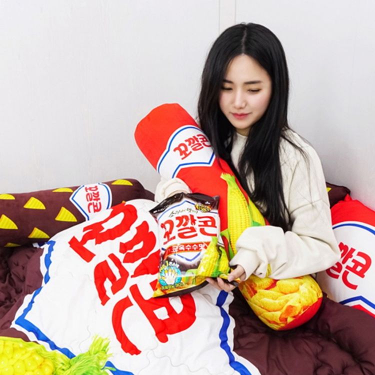 바보사랑 롯데제과 꼬깔콘 고소한맛 레드 롱베개 바디필로우 홈플러스 택배배송