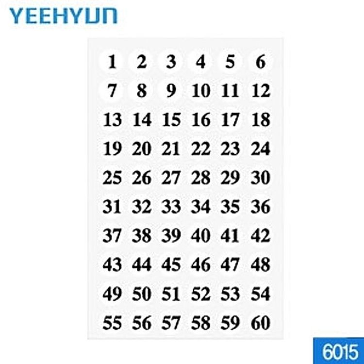 문자라벨견출지 15개묶음 6015숫자 문자견출지 사무 문구 정리 숫자스티커 폼텍 홈플러스 택배배송