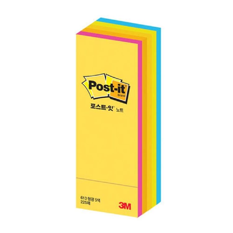 포스트잇 노트 형광 25x76 40개입 메모 큐브 홈플러스 택배배송