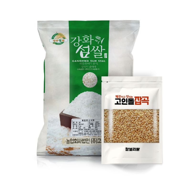고인돌 쌀4kg 강화섬쌀 백미 찰보리200g 증정 홈플러스 택배배송