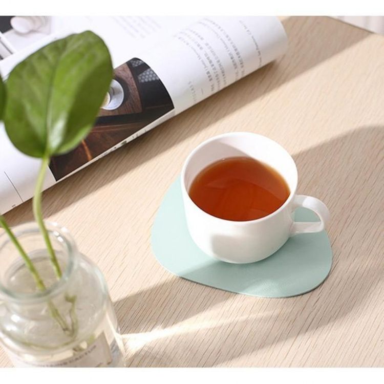 페블 실리콘컵받침 컵받침대 잔받침 티코스터 4p세트스카이실버 양면 가죽 테이블웨어 컵받침 홈플러스 택배배송