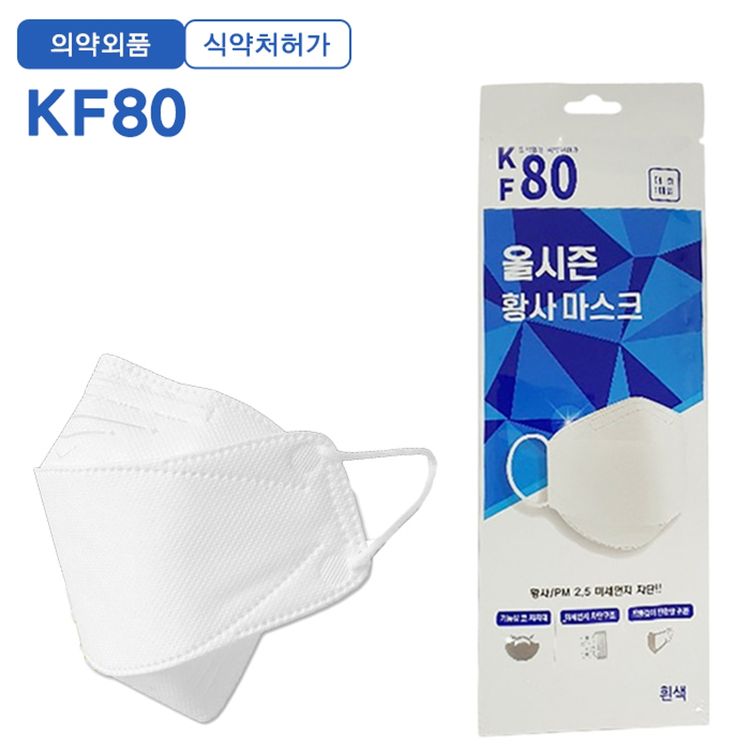 올시즌 KF80 황사 마스크 대형 100매입 | 홈플러스 택배배송
