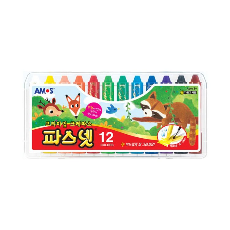 스쿨문구아모스 파스넷 크레파스 12색 세트 홈플러스 택배배송