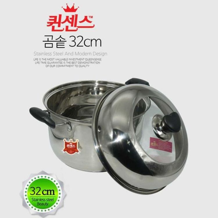퀸센스 인덕션 냄비 곰솥 찜솥 스텐 냄비 32cm 홈플러스 택배배송