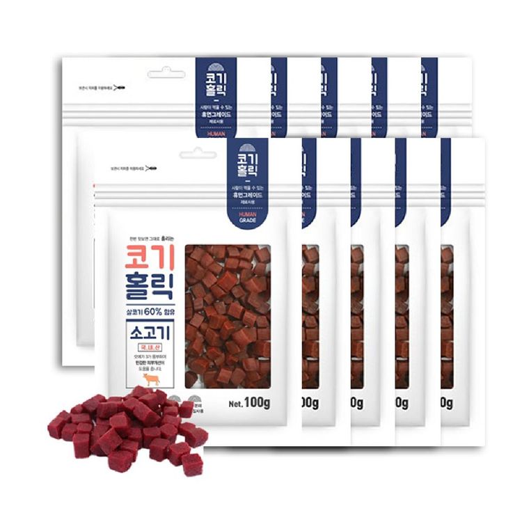 반려견간식 코기홀릭 소고기 100g 10개묶음 홈플러스 택배배송