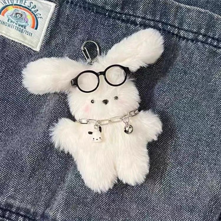 말티즈 인형 키링 뿔테안경 강아지 열쇠고리 귀여운 몰티즈 가꾸 백꾸 키홀더 백참 홈플러스 택배배송