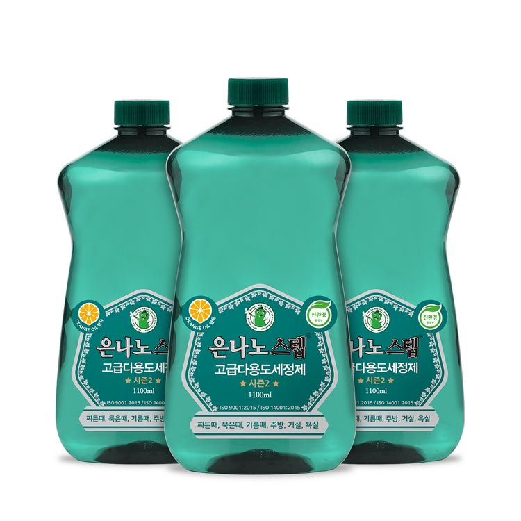 미라클피플사 은나노스텝 친환경 다목적 세정제 리필 1100ml X3 홈플러스 택배배송
