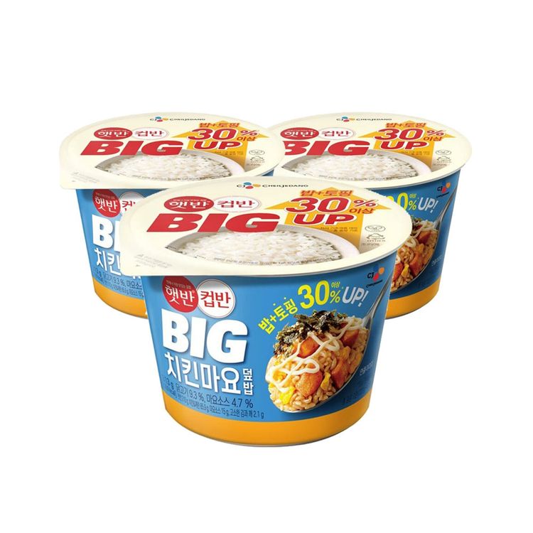 [1등 컵밥] 햇반 컵반 BIG 치킨마요덮밥 313g x3개 | 홈플러스 택배배송