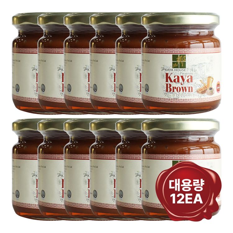 카야하우스 싱가포르 카야잼 브라운 프리미엄 잼 240gx12개 감성 캠핑 음식 브런치 홈플러스 택배배송