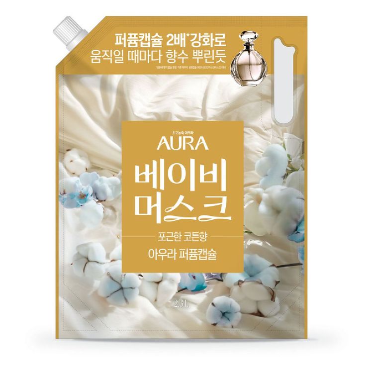 Lg생활건강 아우라 퍼퓸캡슐 섬유유연제 베이비머스크 리필 23l 홈플러스