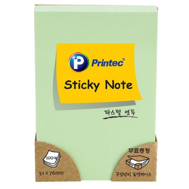프린텍 5176g 파스텔스티키노트 연두 51x76 홈플러스 택배배송