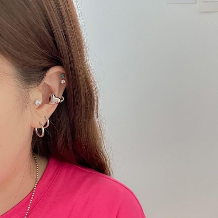 트렌디 실용적인 N6191b0ae82 패션 귀걸이 실버 하트 통통 이어커프 귀찌 홈플러스 택배배송