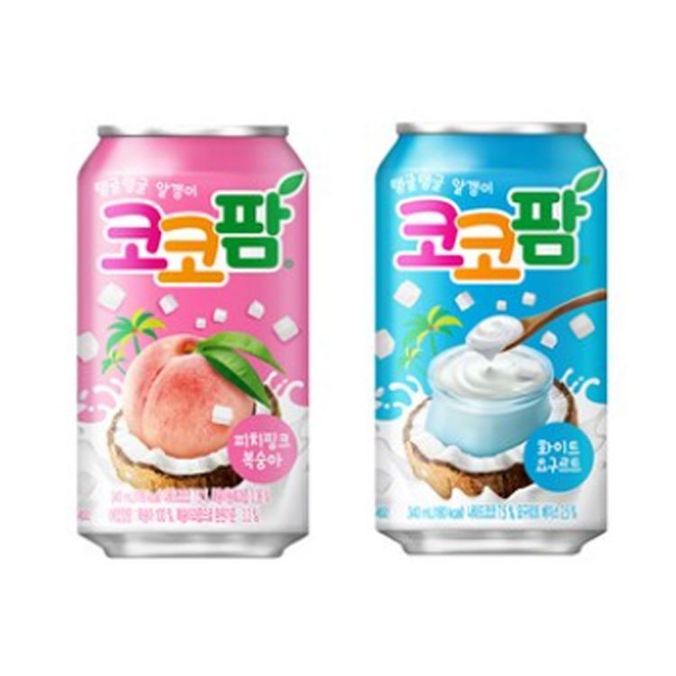 해태 코코팜 화이트 340ml 12개 코코팜 피치핑크 340ml 12개 뚱캔음료 홈플러스 택배배송